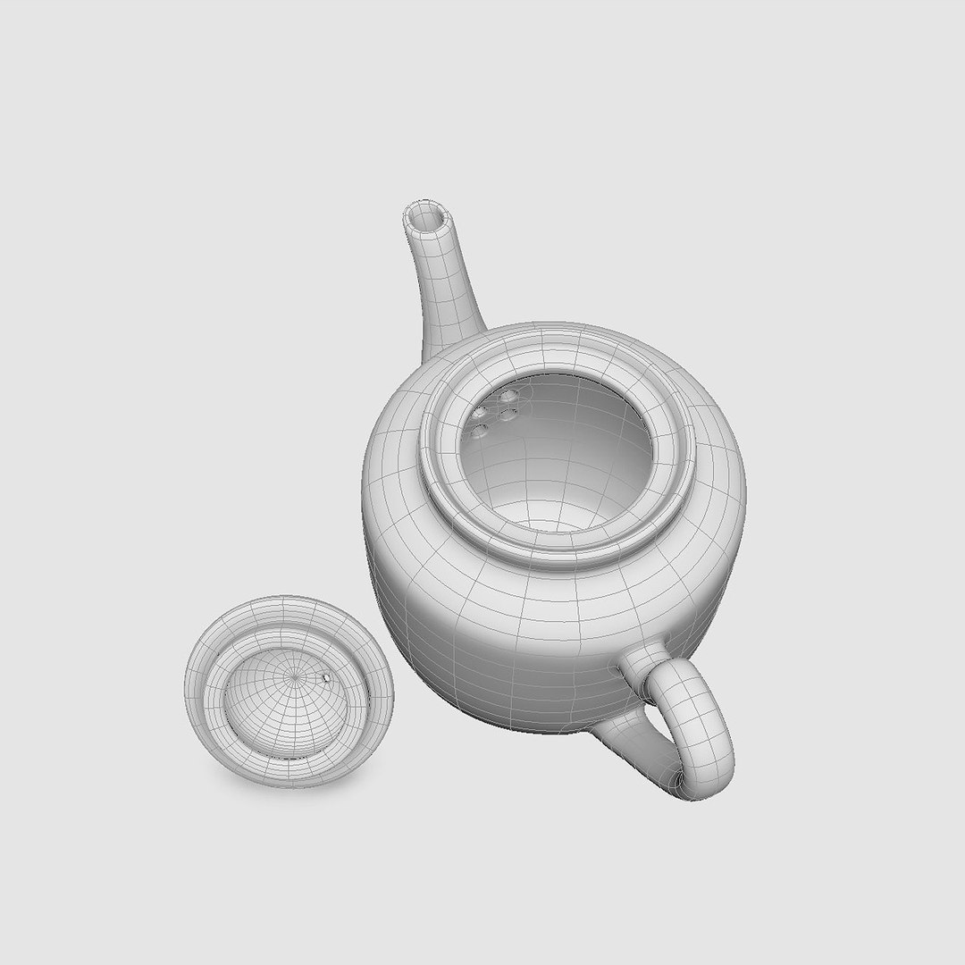 3d Model Traditional Chinese Porcelain Tea Set