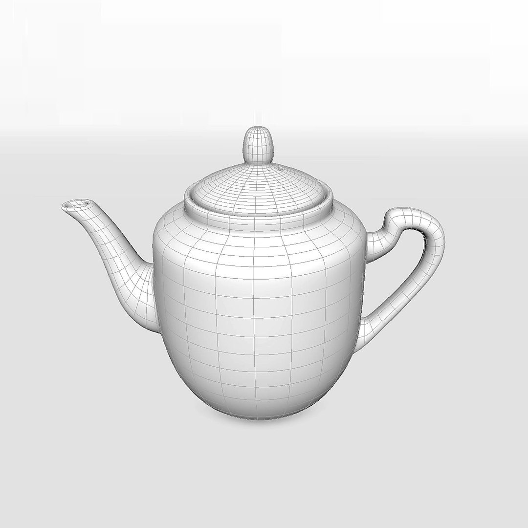 3d Model Traditional Chinese Porcelain Tea Set