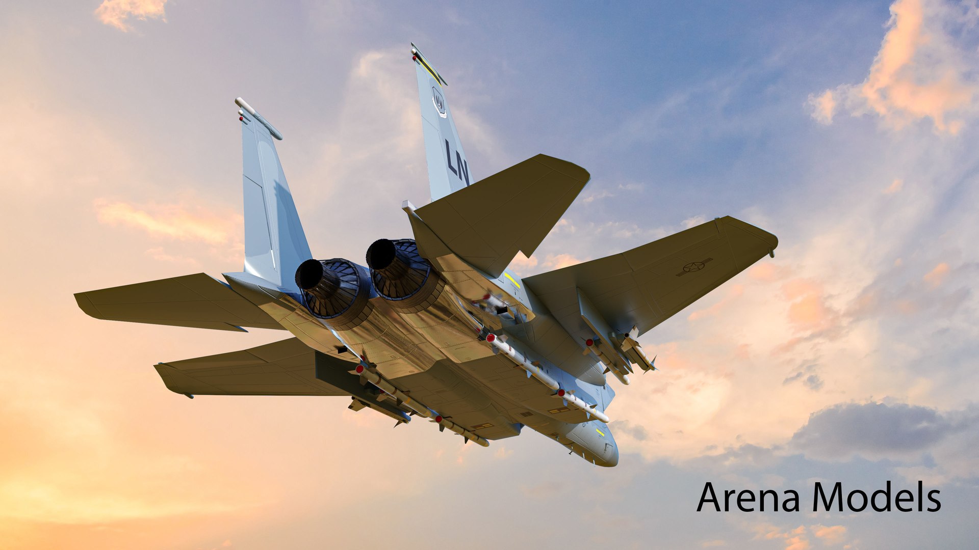 3D F-15 Eagle With 11 Different Textures - TurboSquid 2053845