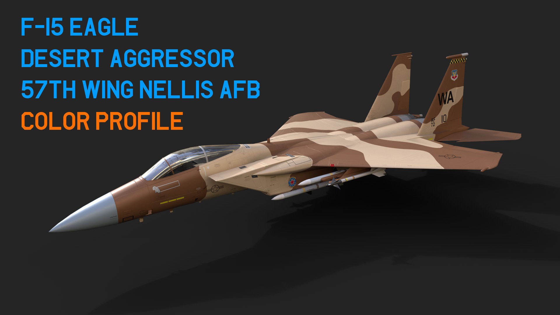 3D F-15 Eagle With 11 Different Textures - TurboSquid 2053845