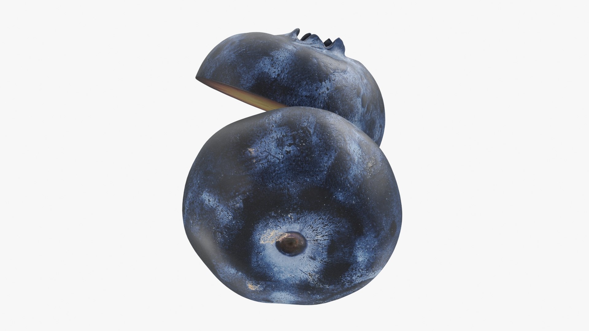 3D Blueberry 02 Cut Half - TurboSquid 2214880
