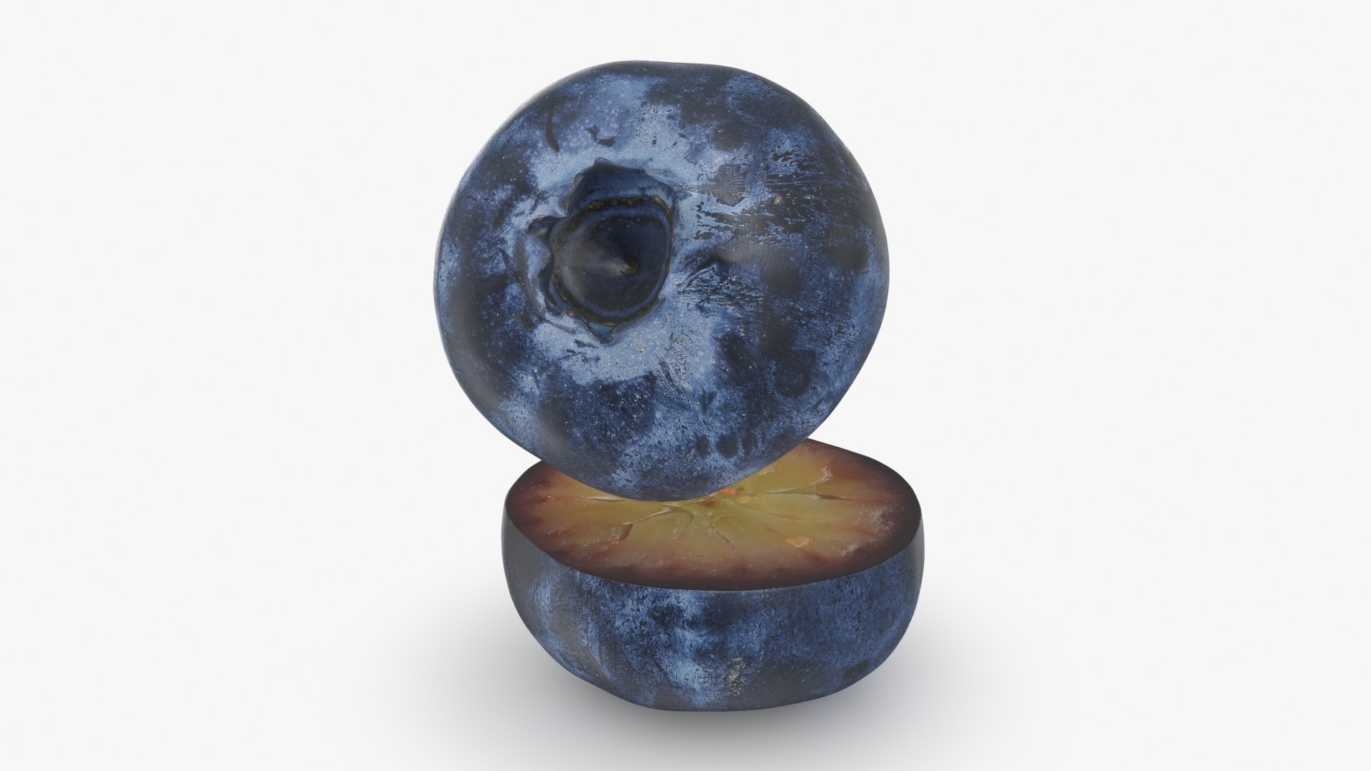 3D Blueberry 02 Cut Half - TurboSquid 2214880