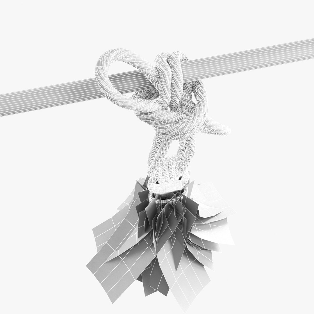 Curtain Feather Raven Tassel 3d Model