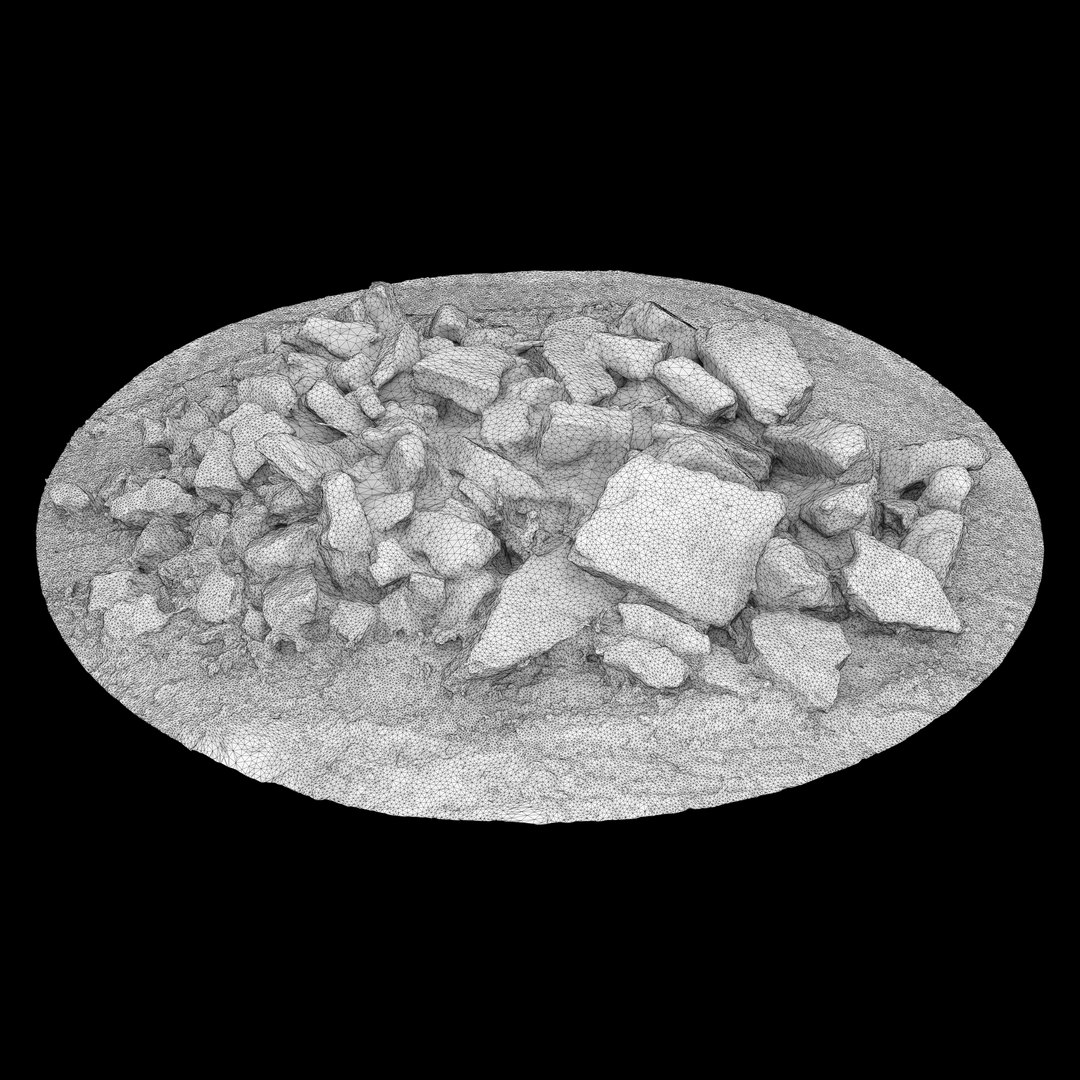 Gravel Rock Pile 02 - 3D Photogrammetry Model Scan Of Pile Of Rocks On ...