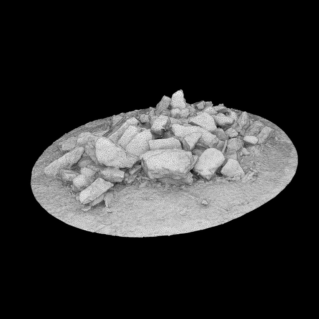 Gravel Rock Pile 02 - 3D Photogrammetry Model Scan Of Pile Of Rocks On ...