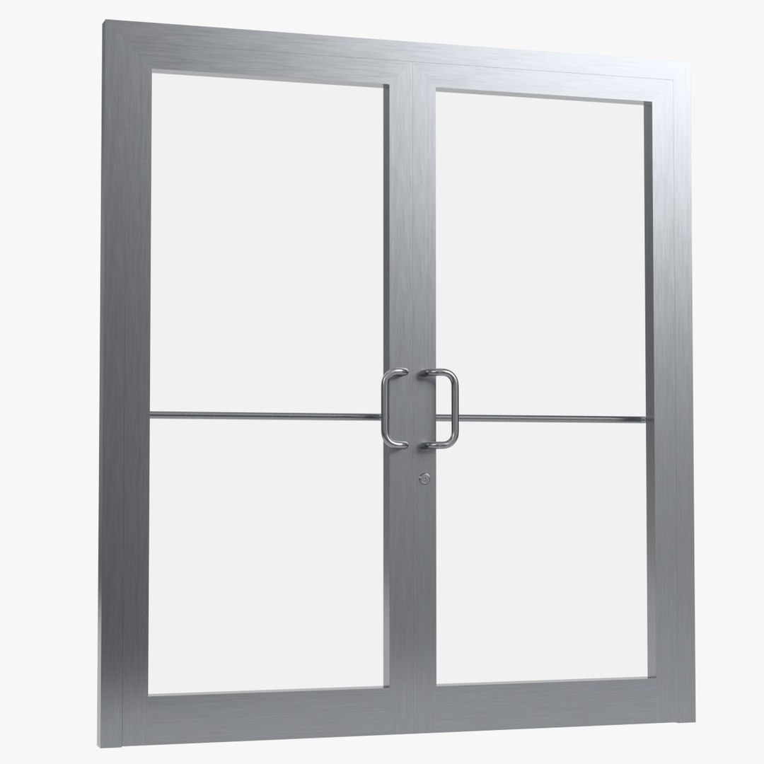 3D Double storefront glass door - TurboSquid 2109732