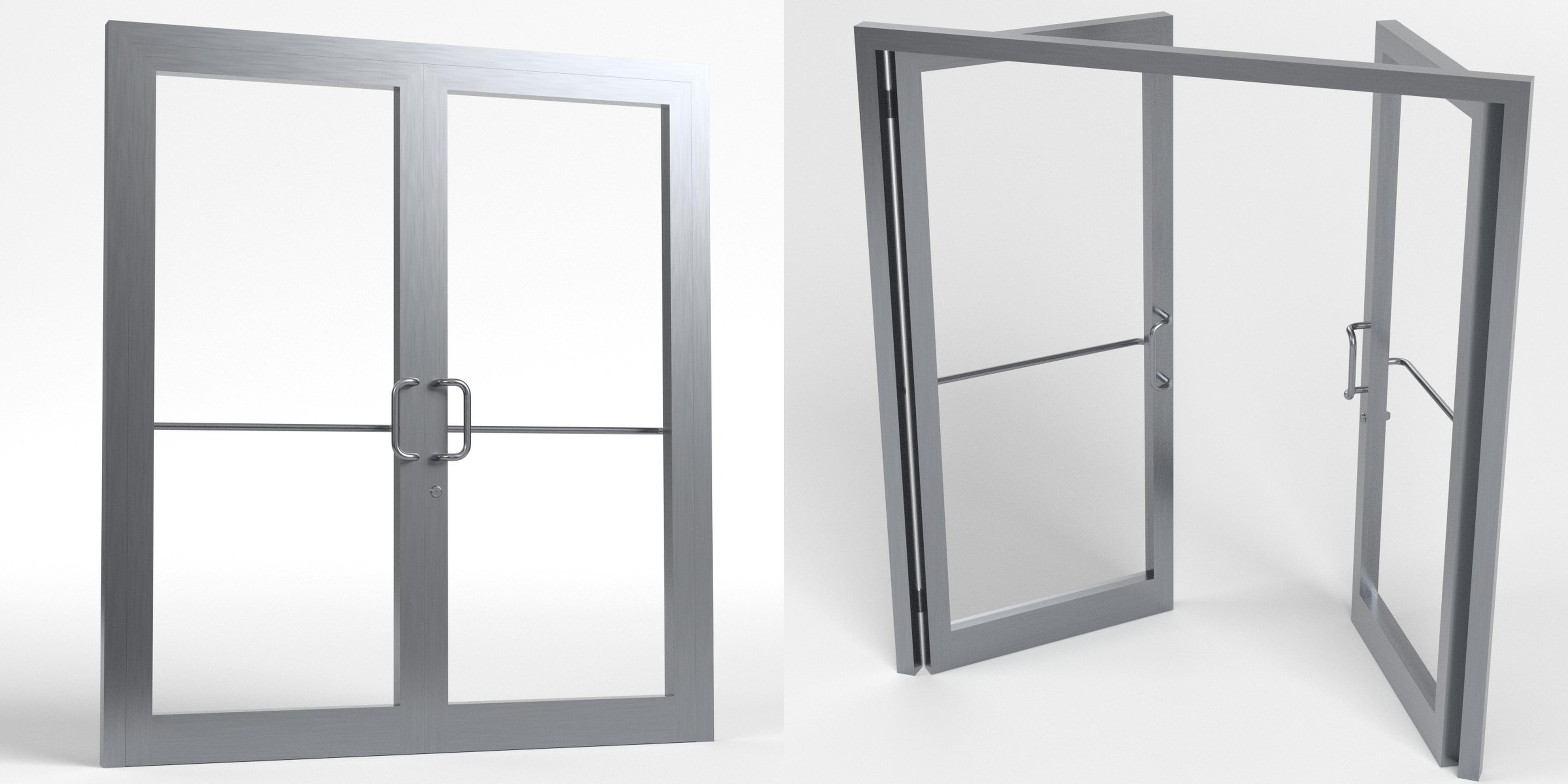 modelo 3d Double storefront glass door - TurboSquid 2109732