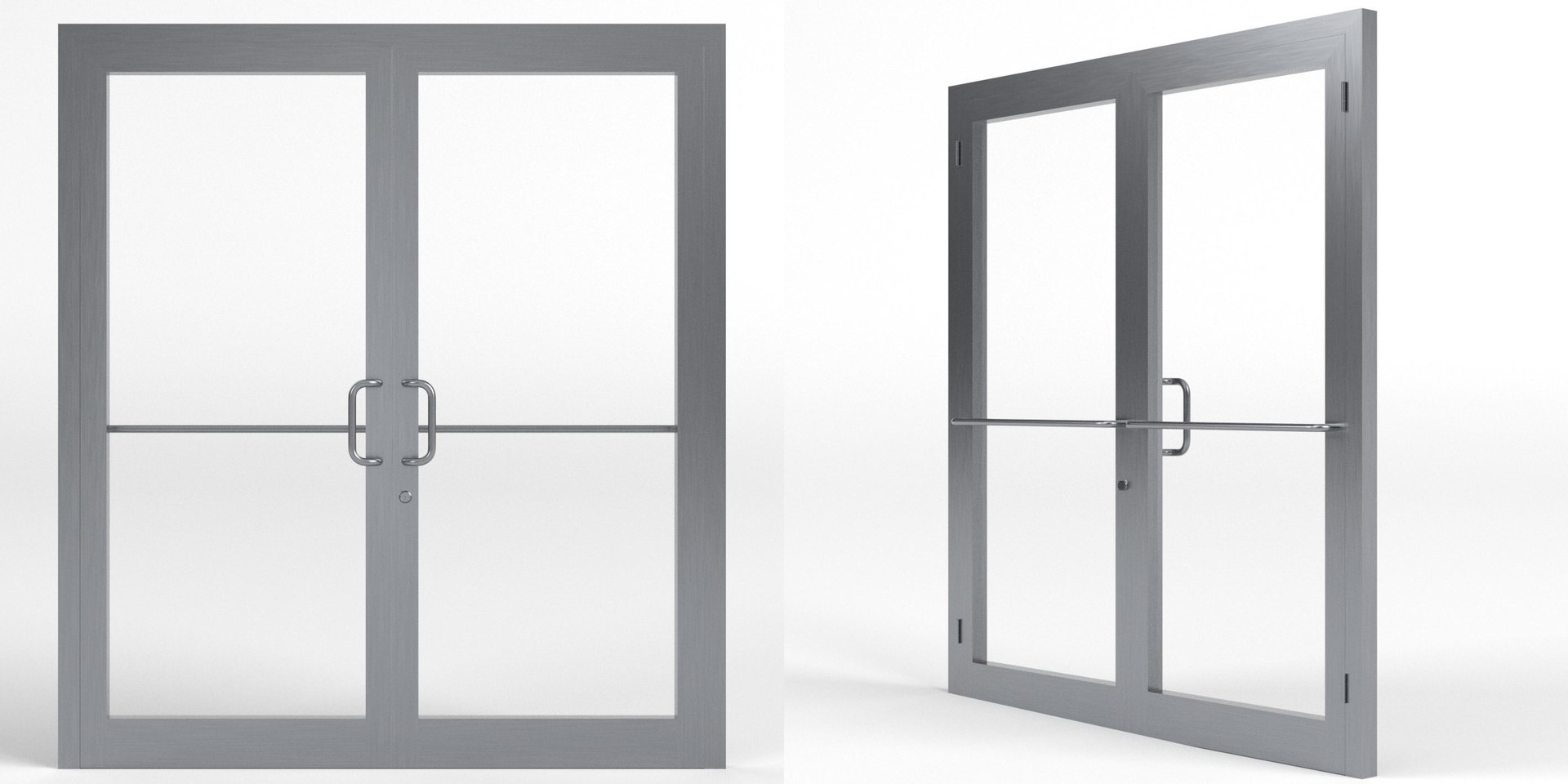 3D Double storefront glass door - TurboSquid 2109732