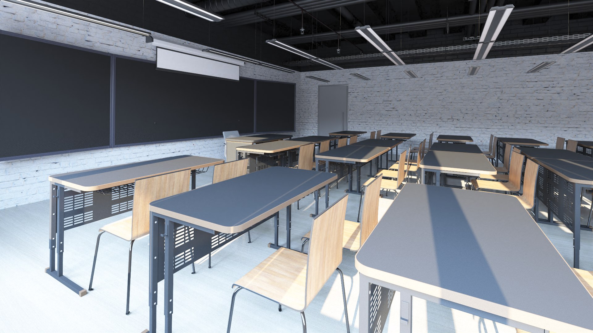 3D Model Classroom 7 - TurboSquid 2009800