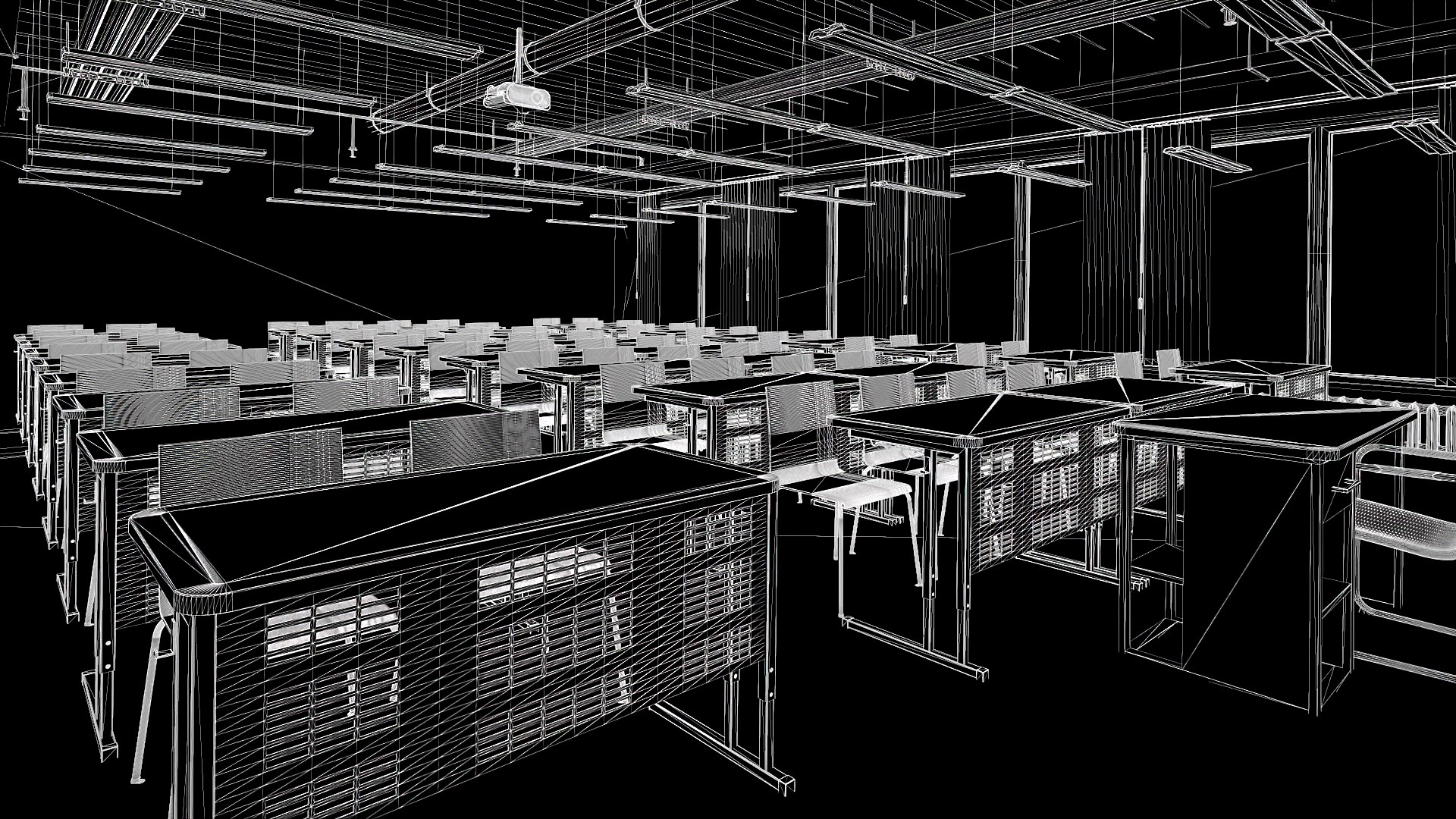 3D Model Classroom 7 - TurboSquid 2009800