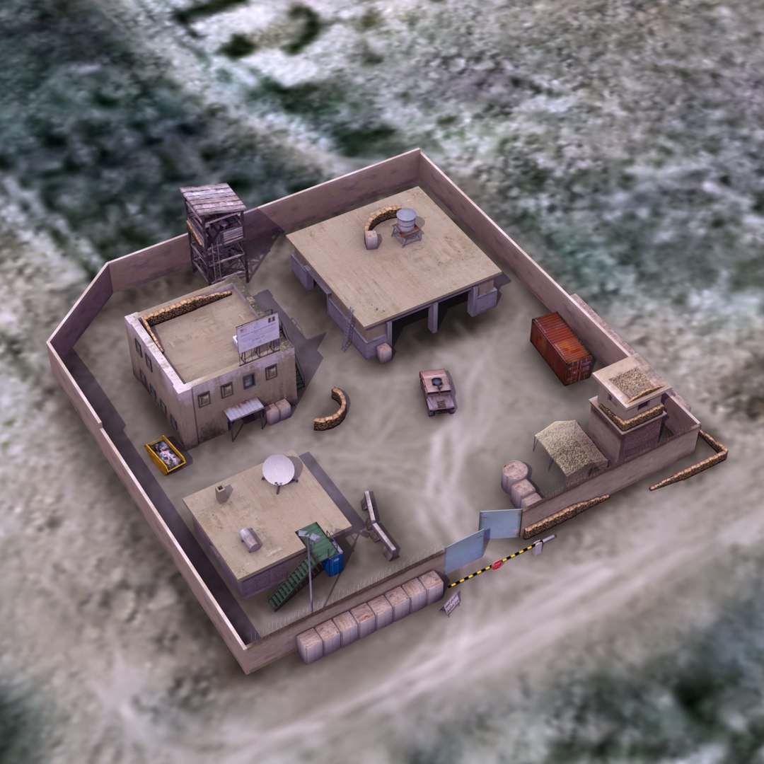 3d Afghan Police Compound Base Model