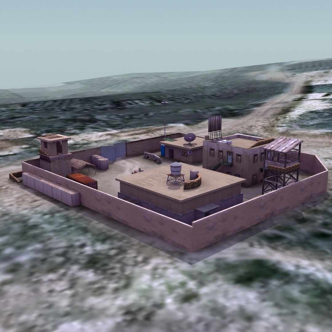 3d Afghan Police Compound Base Model