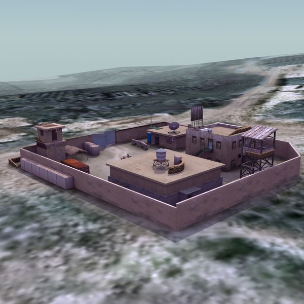 3d afghan police compound base model