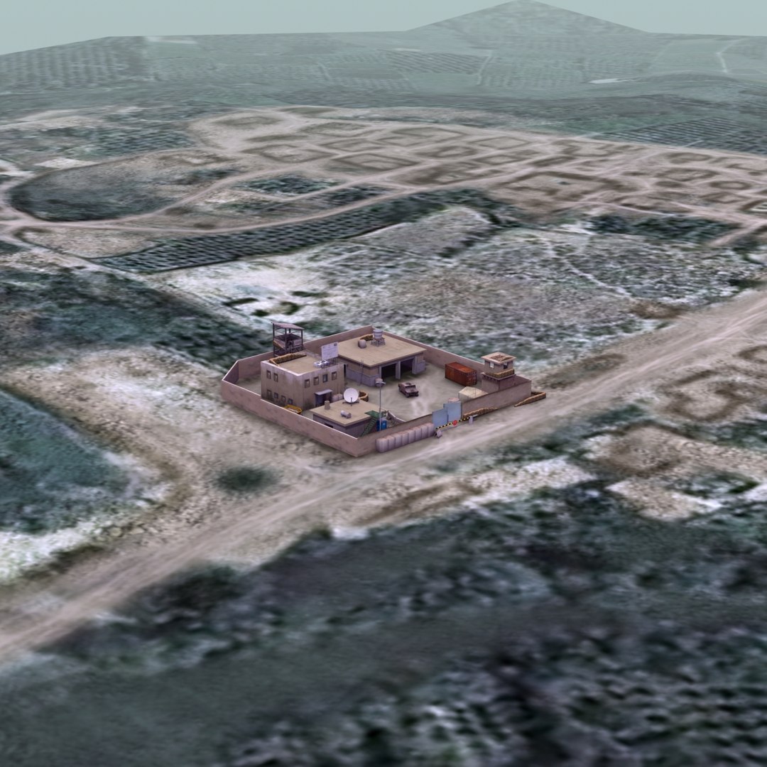 3d Afghan Police Compound Base Model