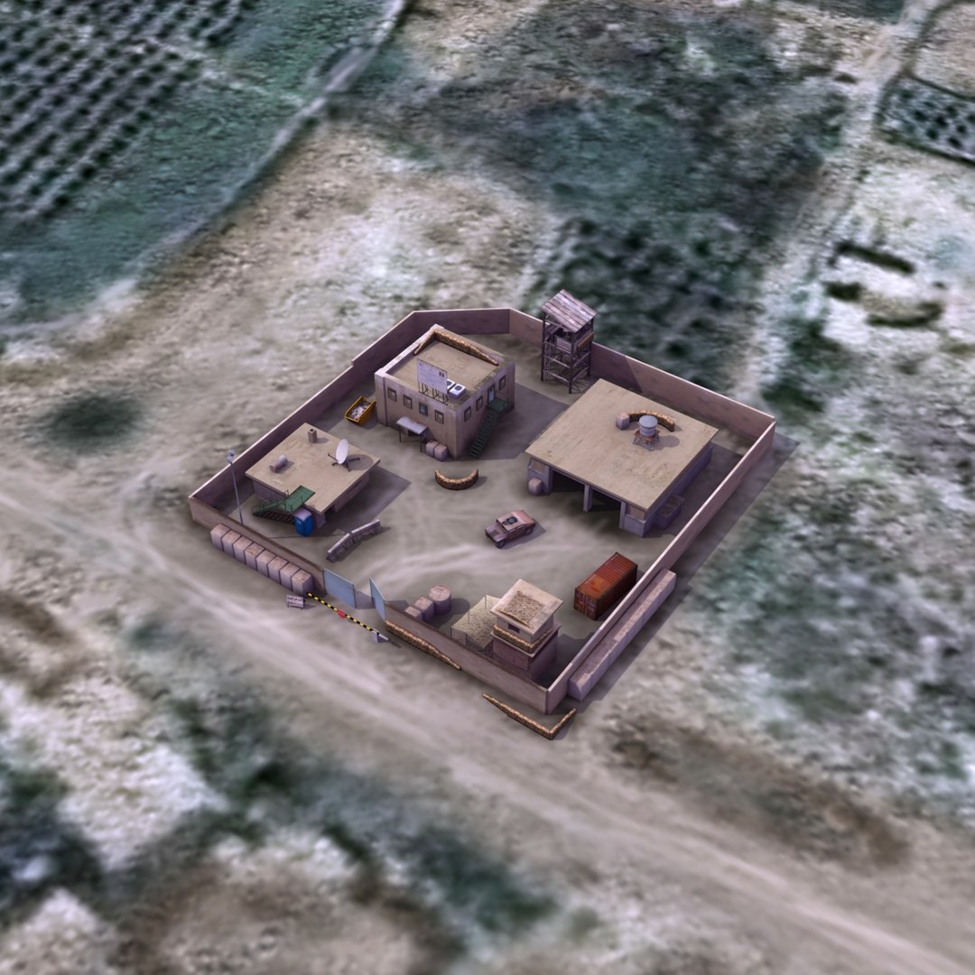 3d Afghan Police Compound Base Model