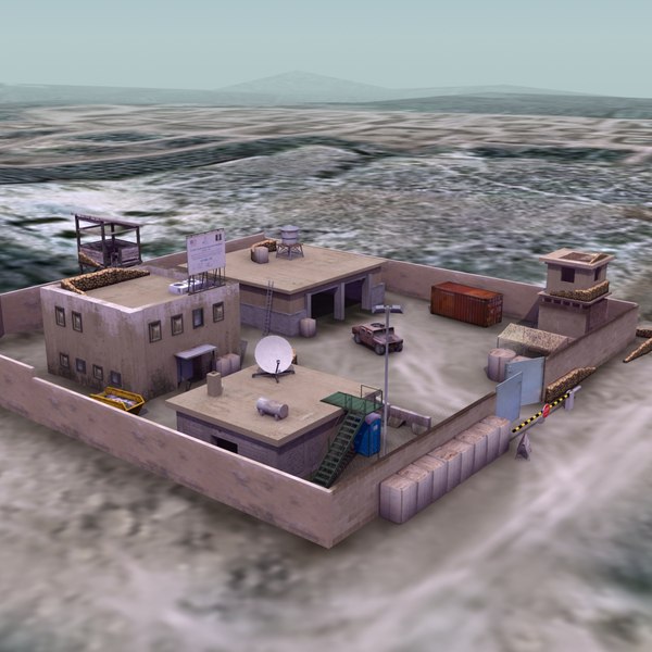 3d afghan police compound base model