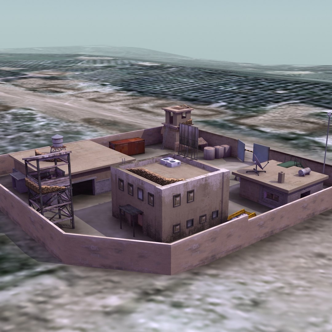 3d Afghan Police Compound Base Model