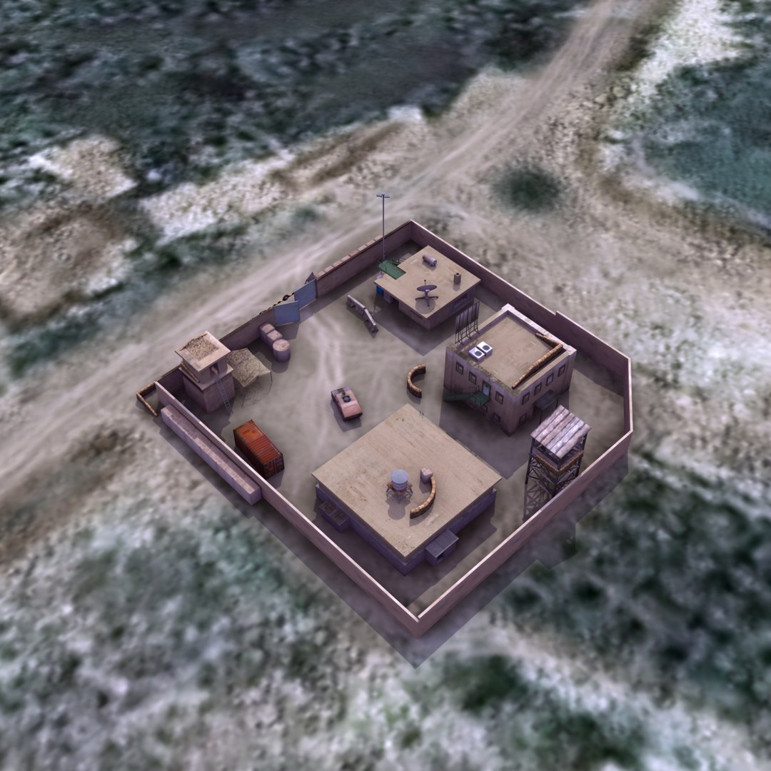 3d Afghan Police Compound Base Model