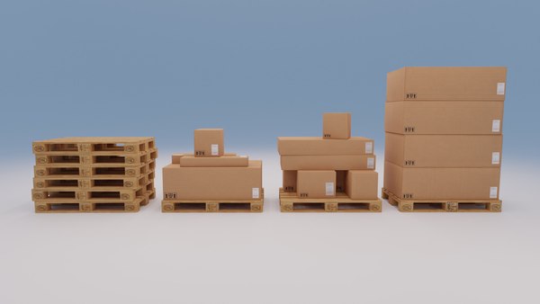 packaging box 3d obj