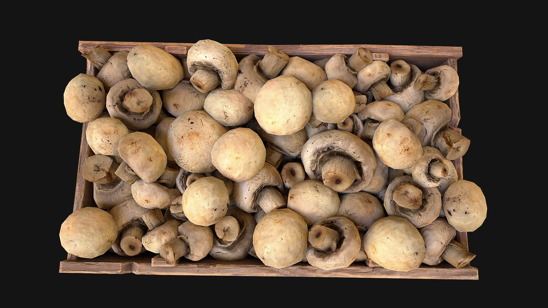 Mushrooms Crate Stand Box 3D Model - TurboSquid 1930189