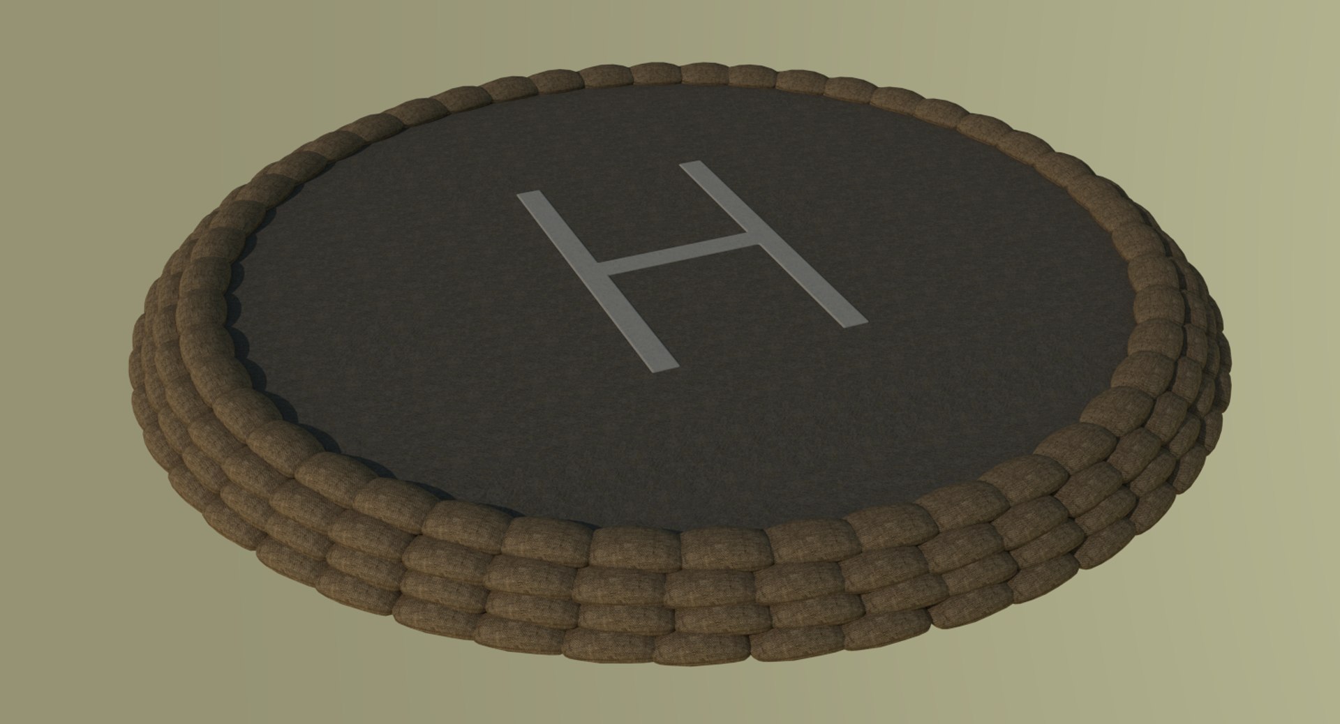 Military Helipad 3d Model