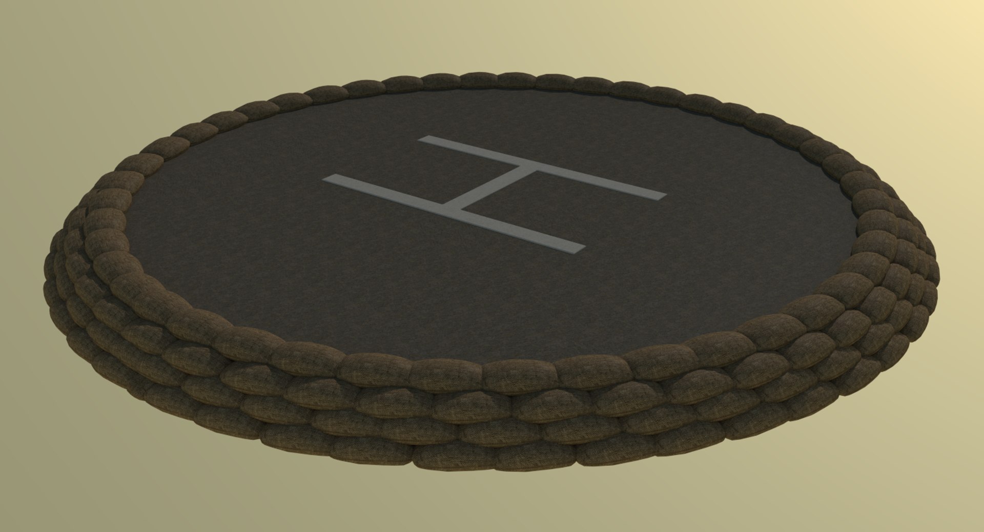 Military Helipad 3d Model