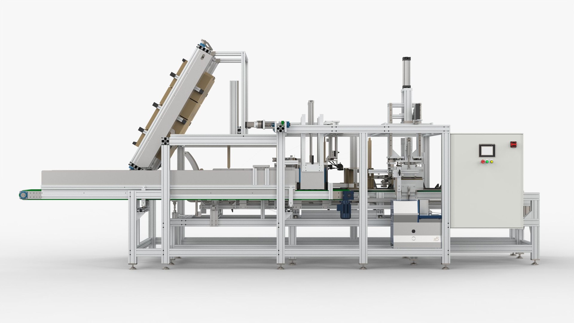 3D Automatic Cardboard Packaging Machine Model - TurboSquid 1945319