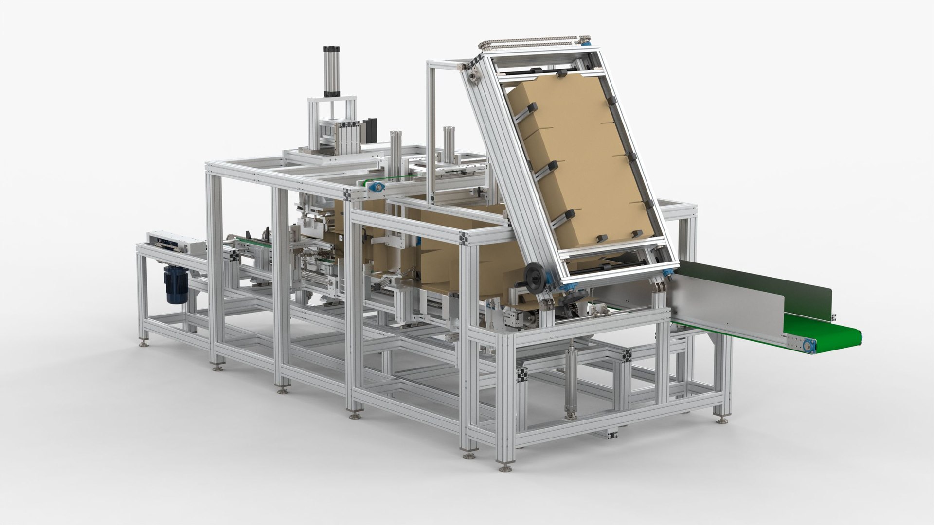3D Automatic Cardboard Packaging Machine Model - TurboSquid 1945319
