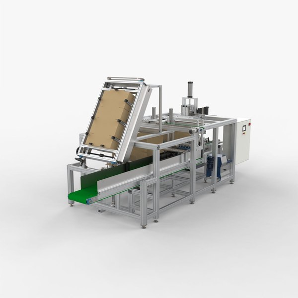 3D Automatic Cardboard Packaging Machine model - TurboSquid 1945319
