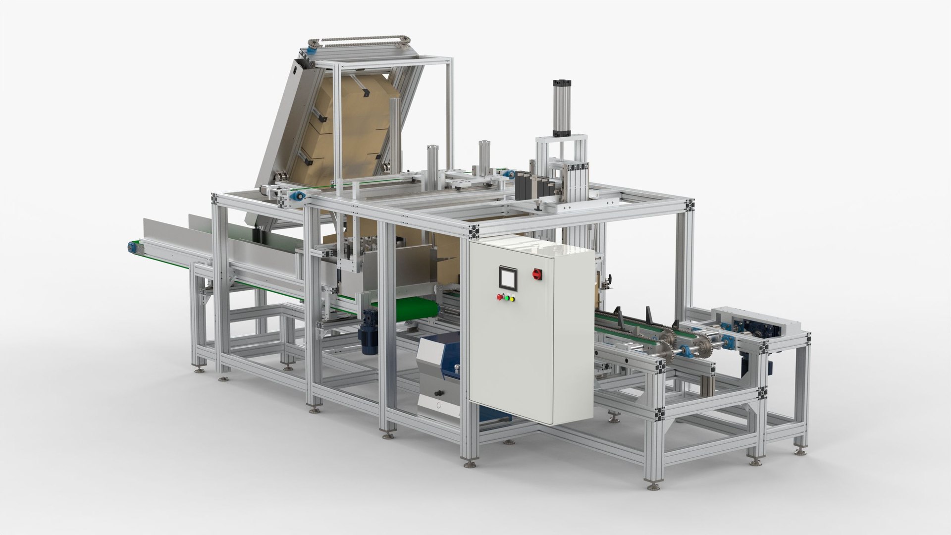 3D Automatic Cardboard Packaging Machine Model - TurboSquid 1945319