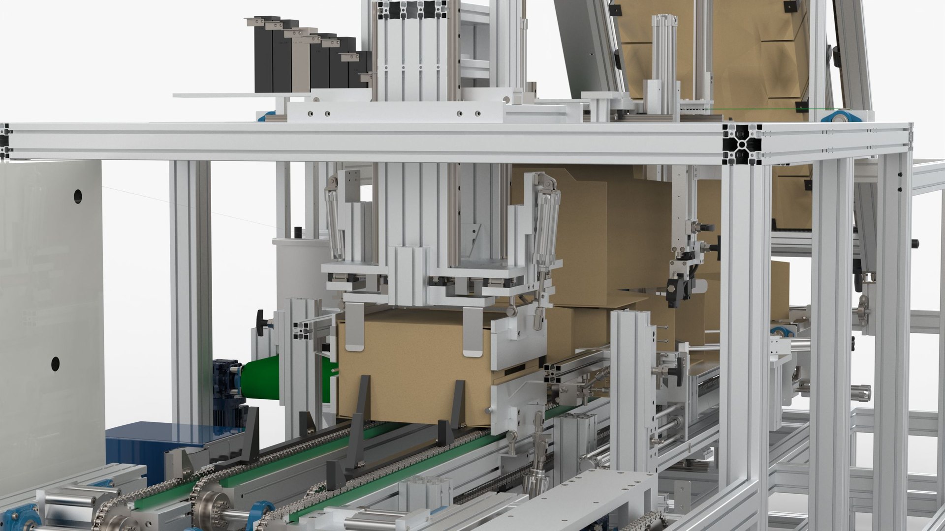 3D Automatic Cardboard Packaging Machine Model - TurboSquid 1945319