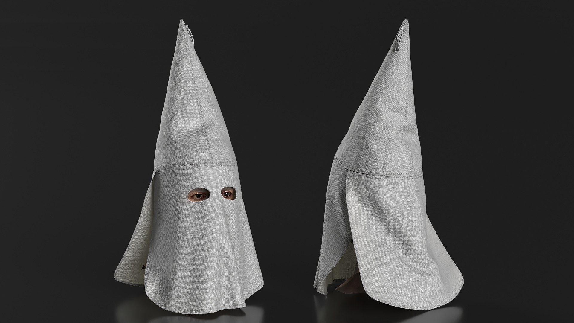 3D Model Head Wearing White Ku Klux Klan Mask - TurboSquid 2349850