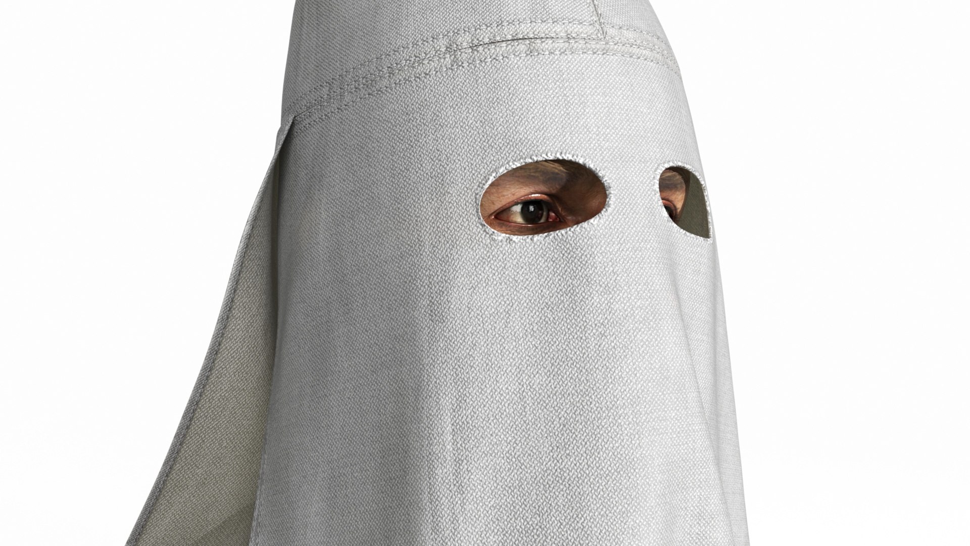 3D Model Head Wearing White Ku Klux Klan Mask - TurboSquid 2349850