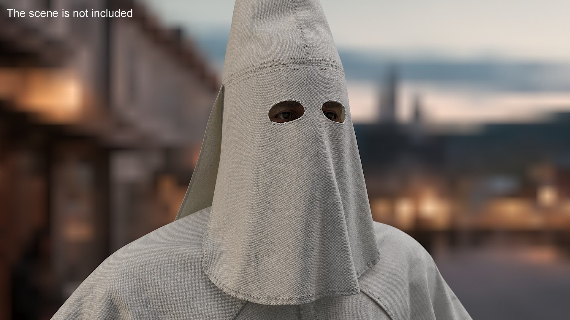 3D Model Head Wearing White Ku Klux Klan Mask - TurboSquid 2349850