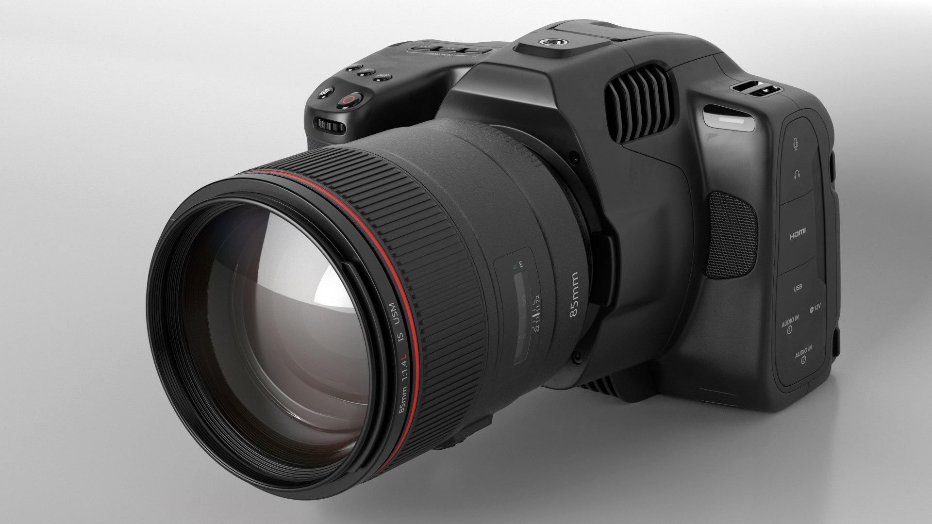 3D Model Modern Professional Camera With Lens - TurboSquid 2276460