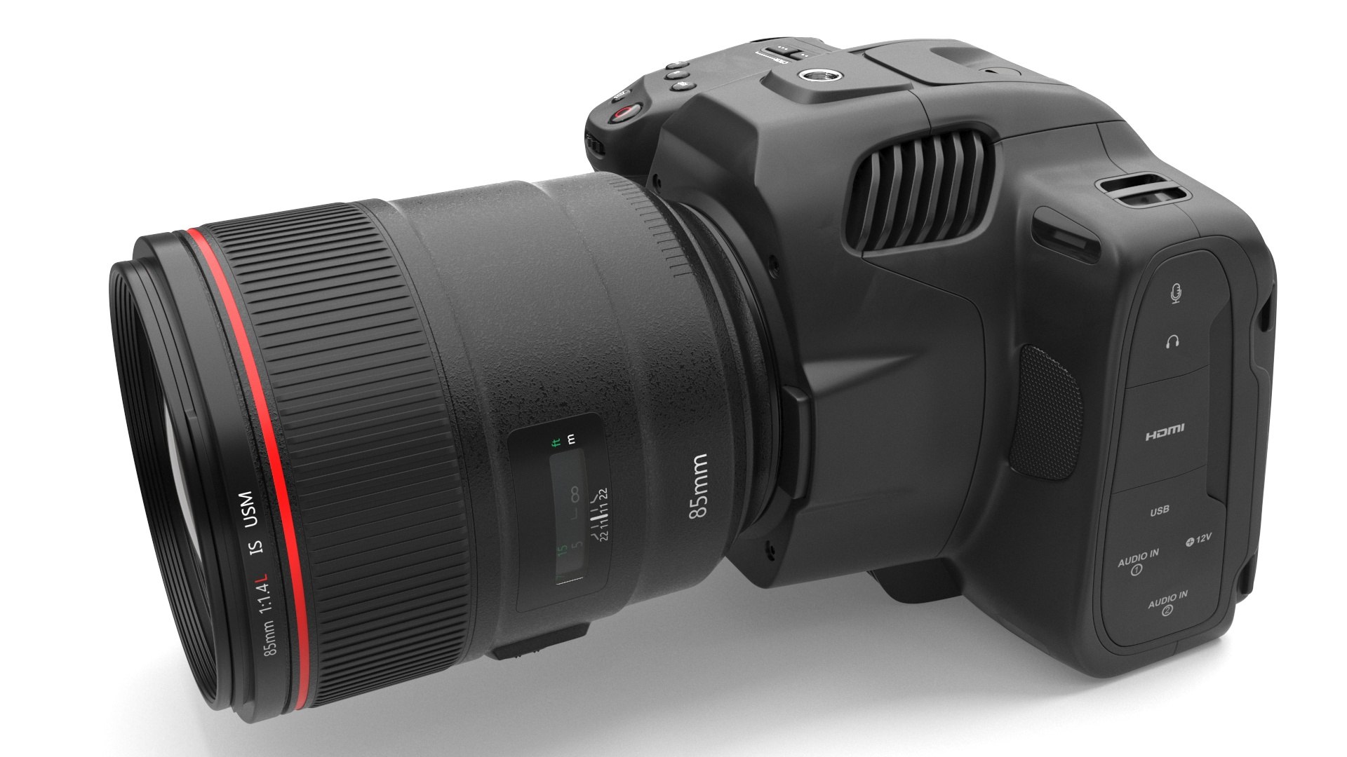 3D Model Modern Professional Camera With Lens - TurboSquid 2276460