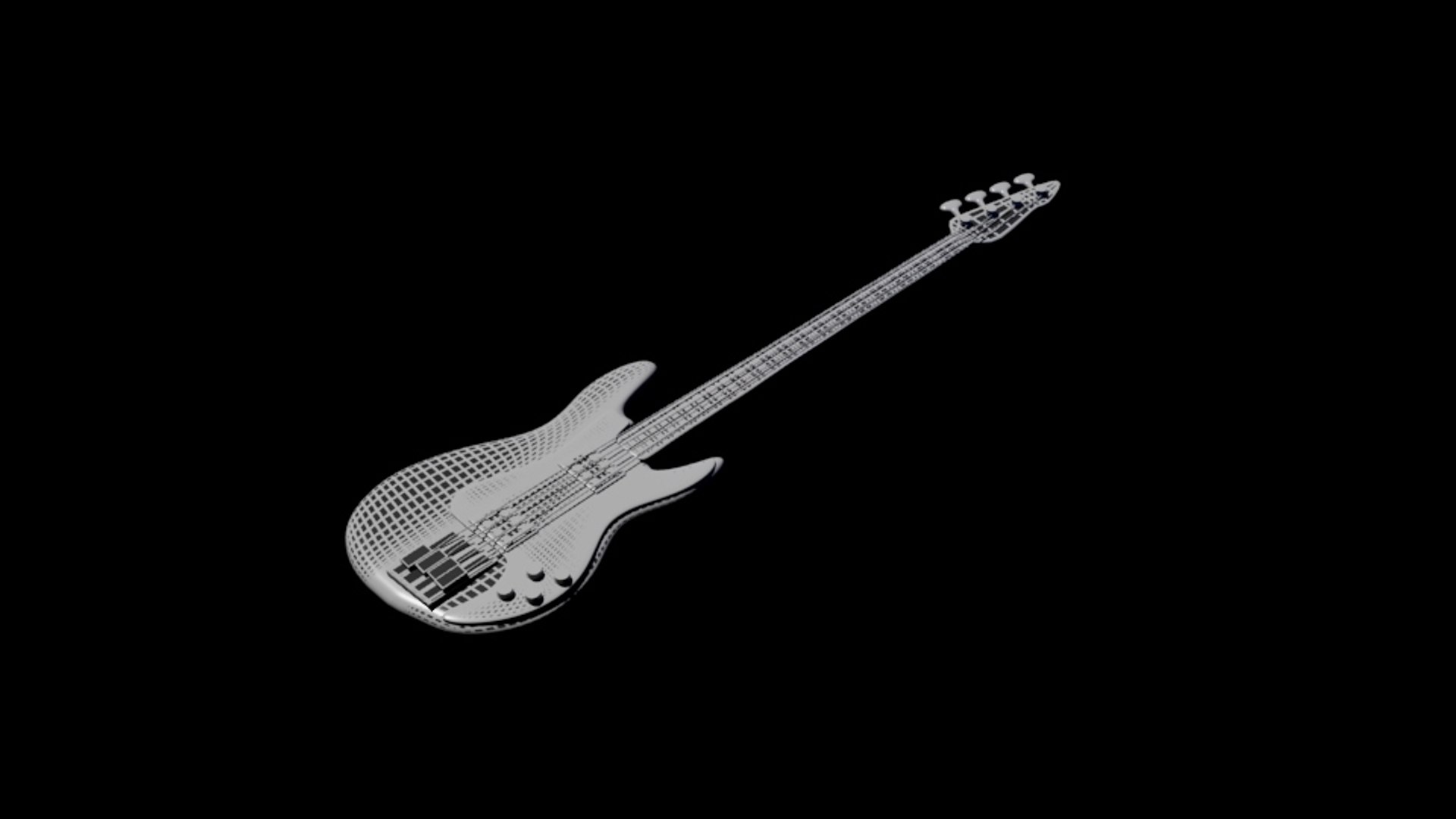 3D Low Poly Bass Guitar - TurboSquid 2184051
