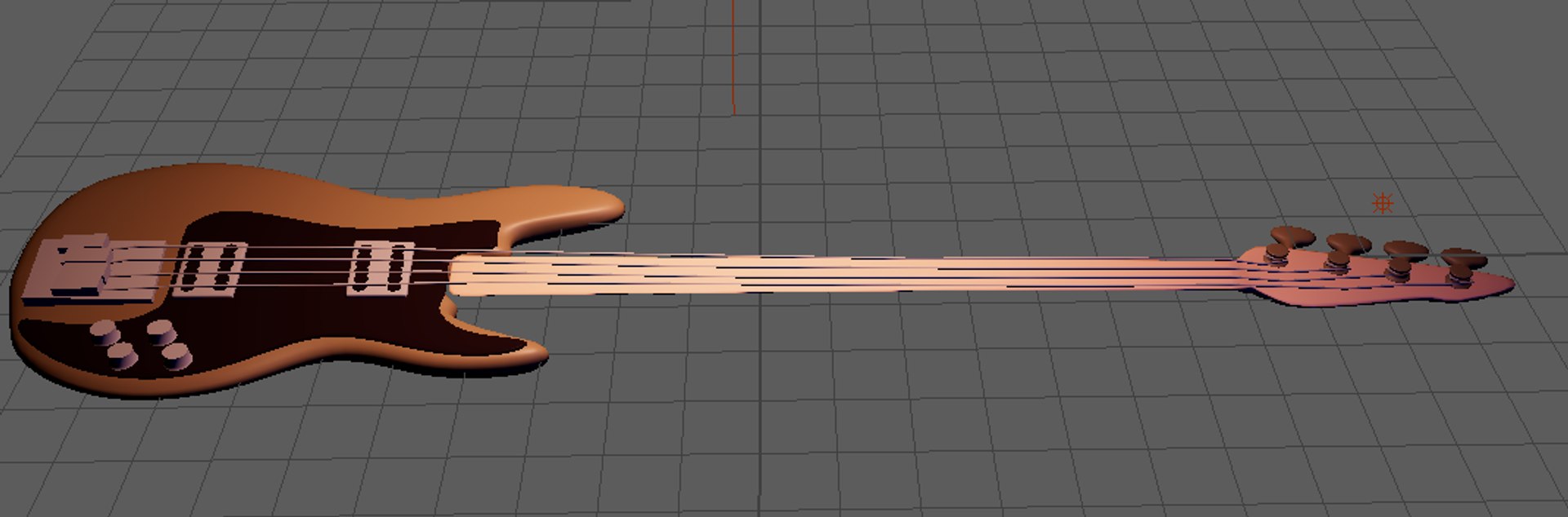 3D Low Poly Bass Guitar - TurboSquid 2184051