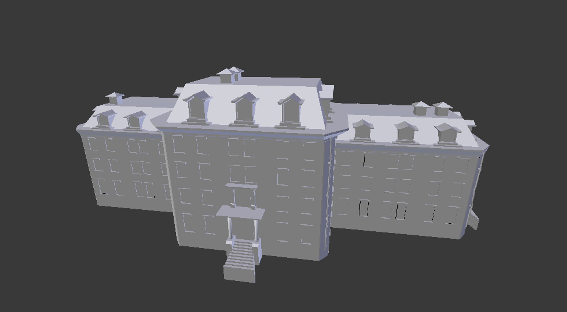 3D Old Asylum Building Exterior Model - TurboSquid 1187404