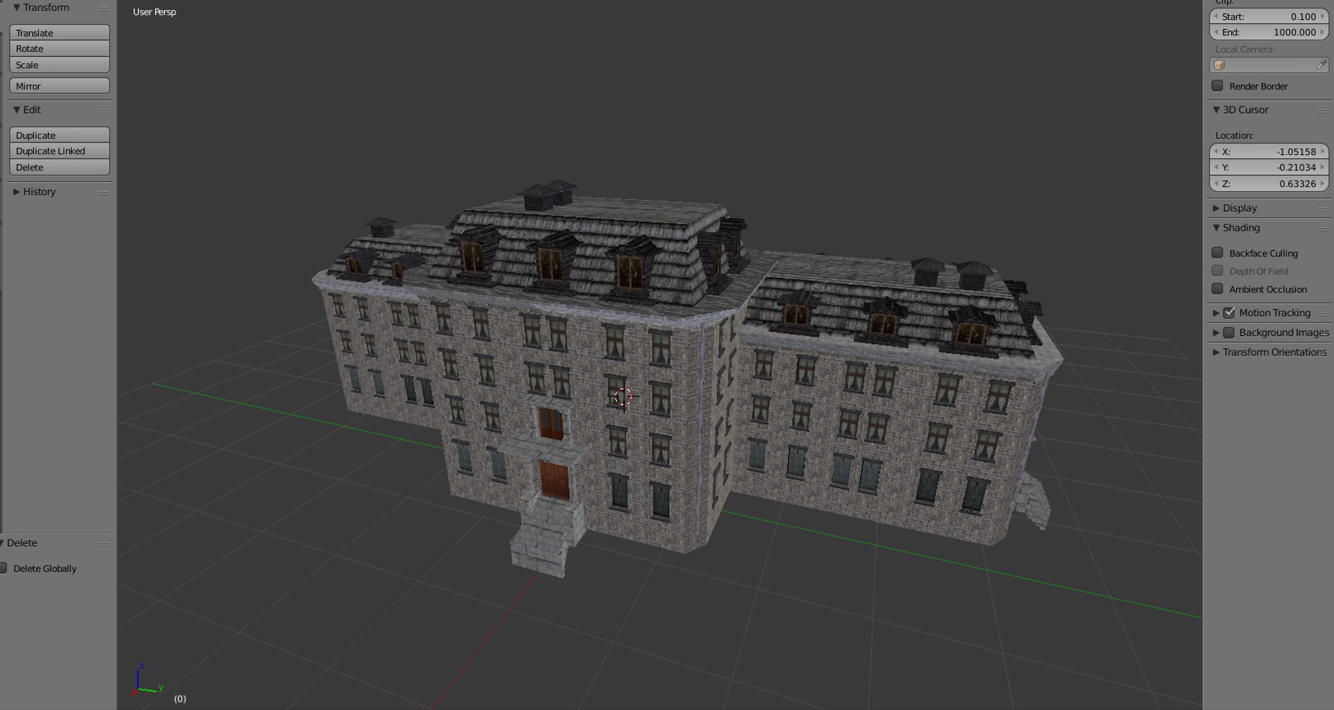 3D Old Asylum Building Exterior Model - TurboSquid 1187404