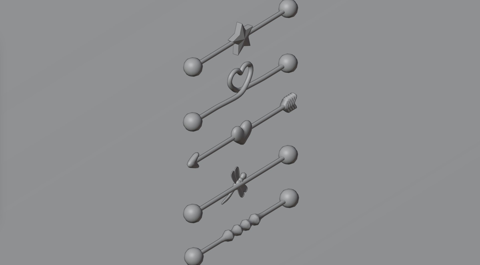 Piercing Set 3D Model - TurboSquid 1849621