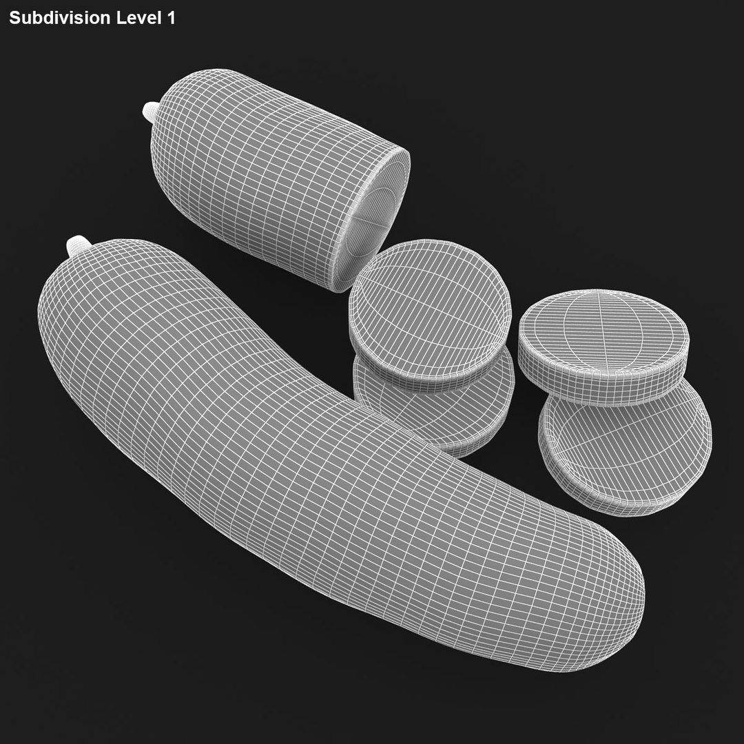 3d realistic cucumber model