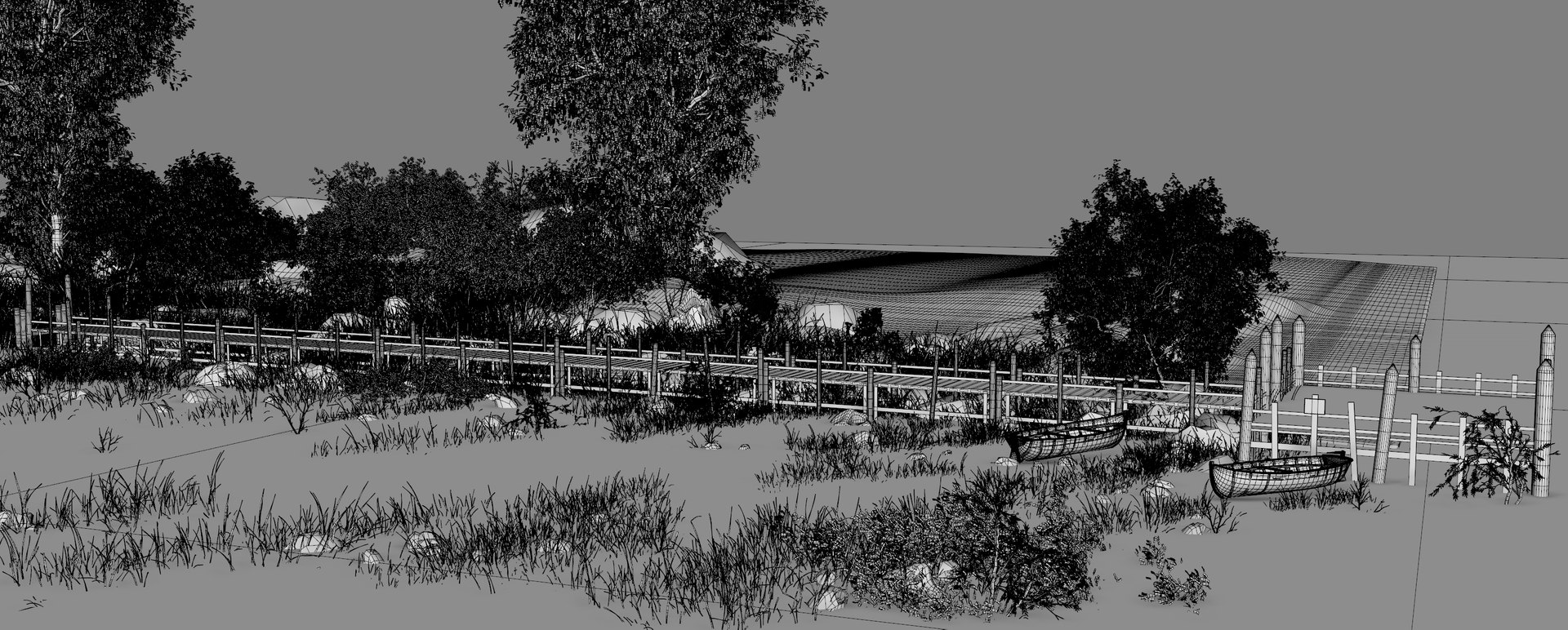 3D Model Landscape River Nature - TurboSquid 1648211