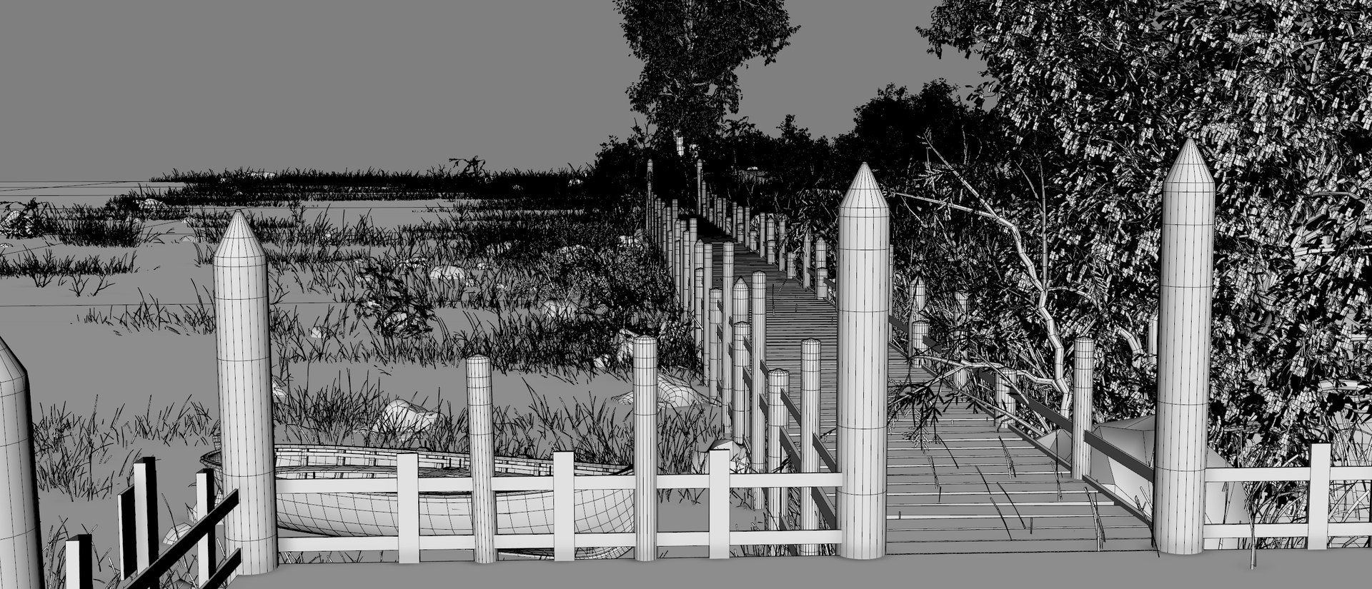3D Model Landscape River Nature - TurboSquid 1648211