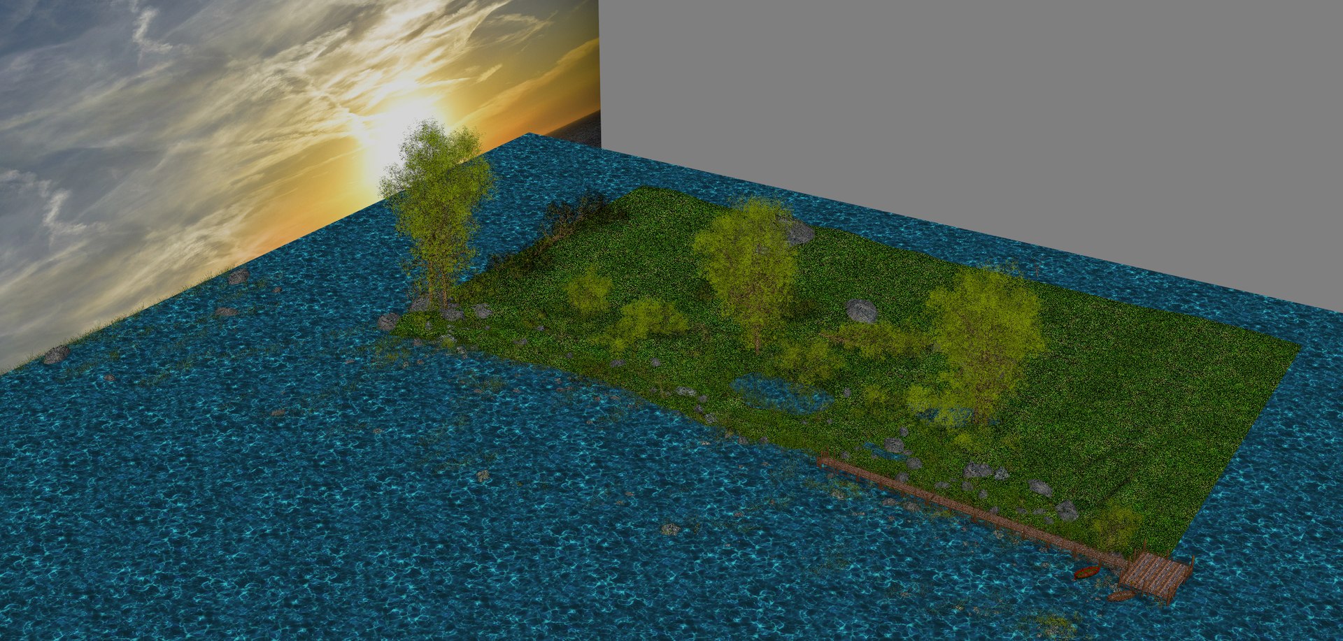 3D Model Landscape River Nature - TurboSquid 1648211