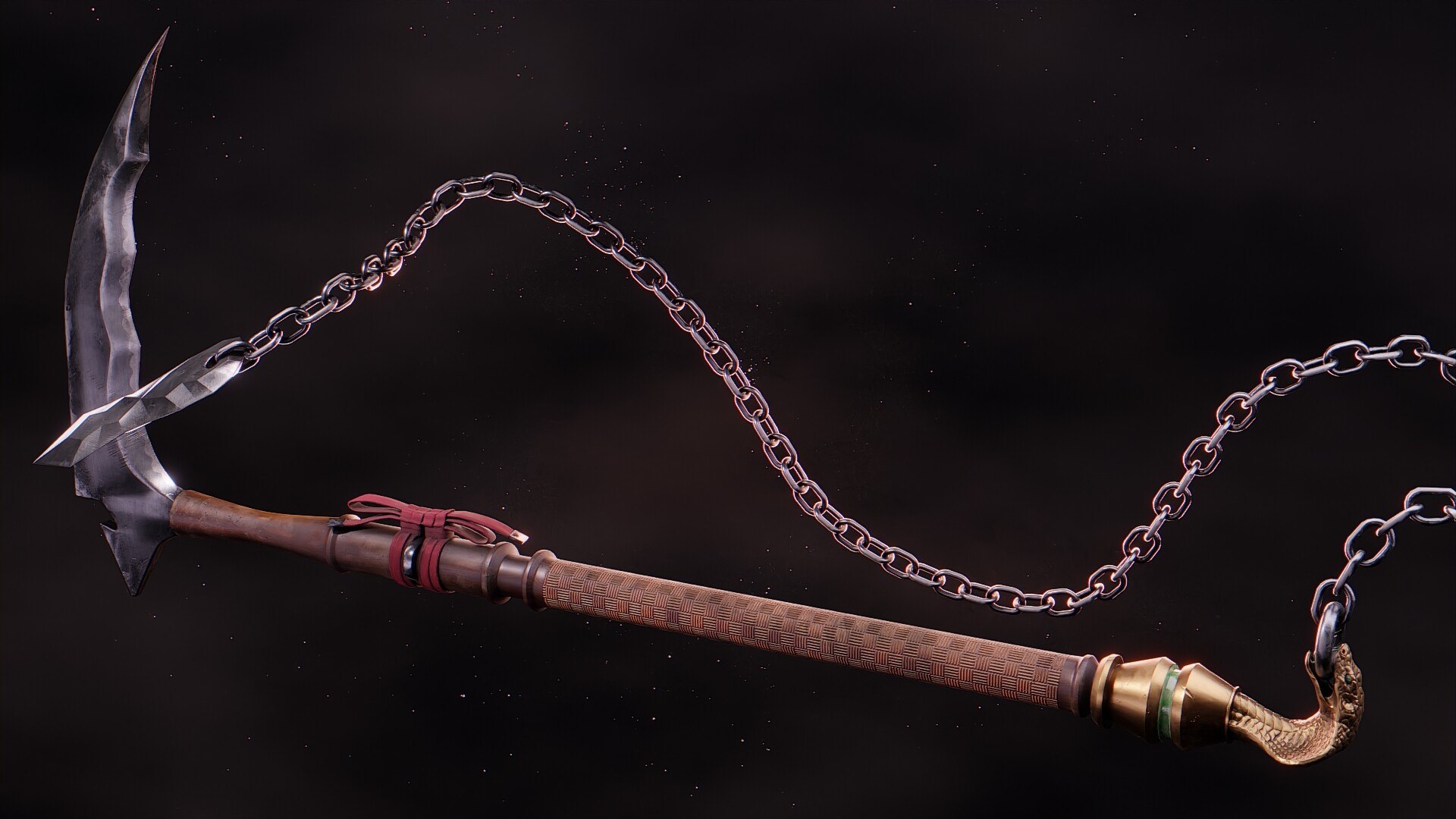 Kusarigama Scythe Weapon 3D Model 3D - TurboSquid 2163309