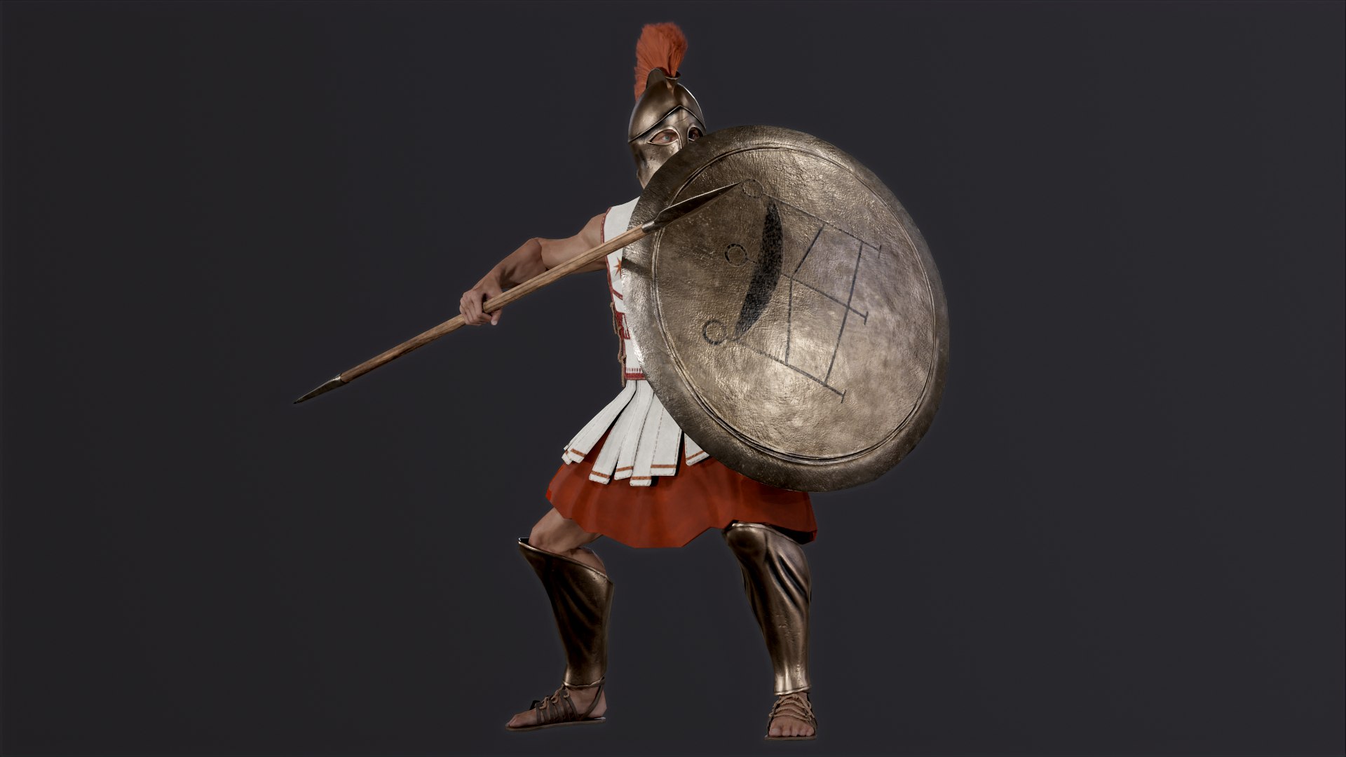 3D Spartan Hoplite Model - TurboSquid 2210210