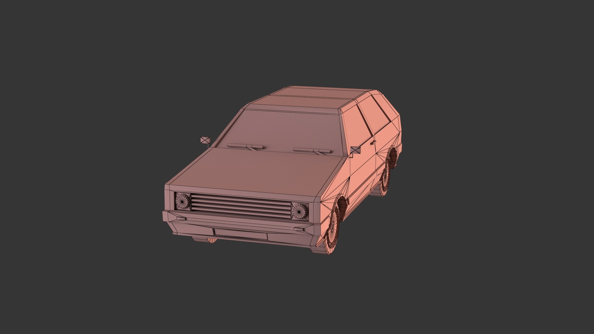 3D Retro car lowpoly model - TurboSquid 1805603