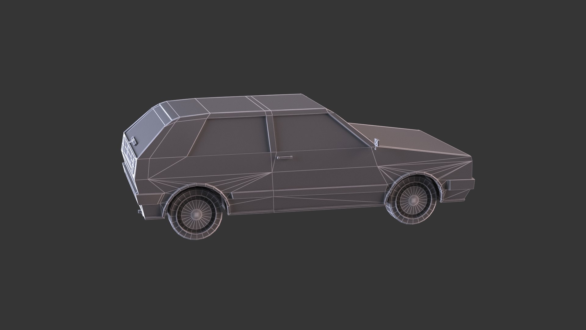 3D Retro car lowpoly model - TurboSquid 1805603