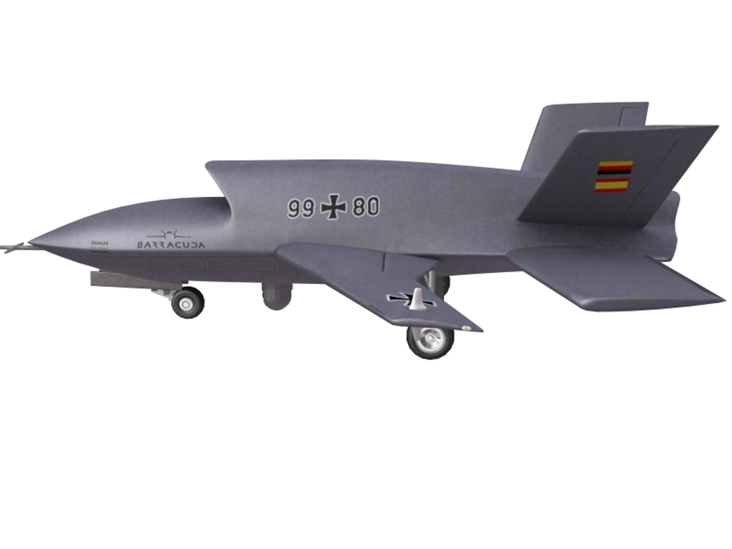 German Barracuda Uav Ucav 3d Max